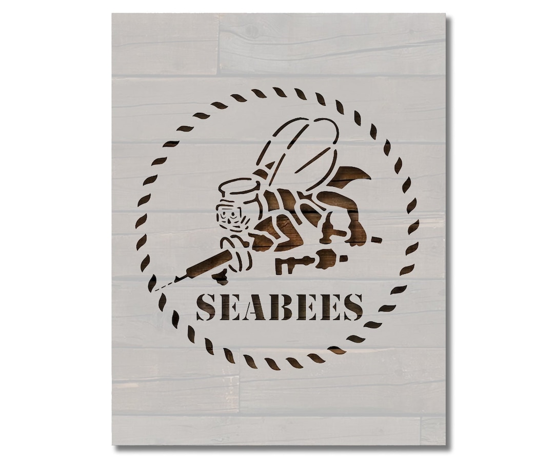 US Navy Seabees Stencil Template Reusable Multiple Sizes for Painting ...