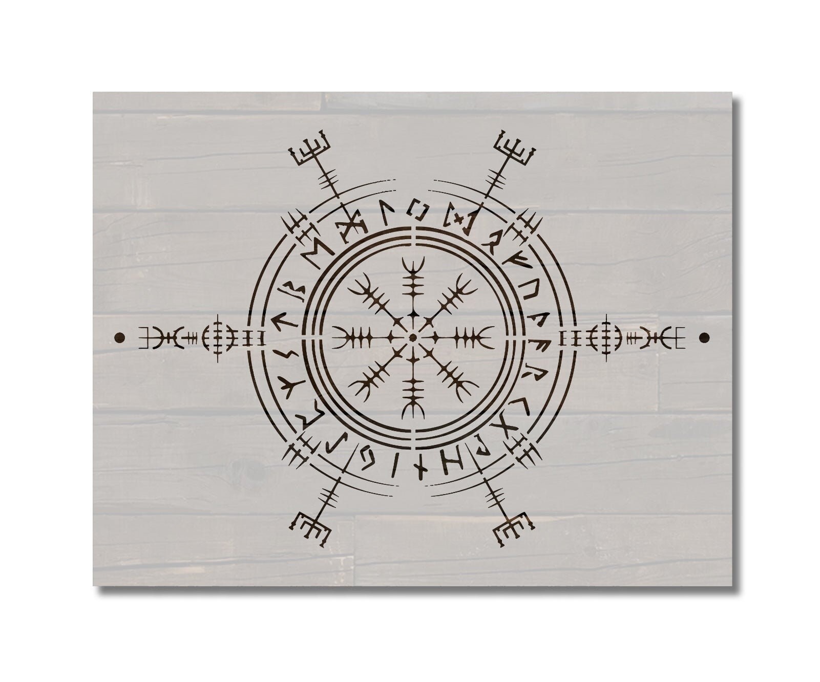 Viking Pagan Runic Compass Stencil Template Reusable Multiple Sizes for ...