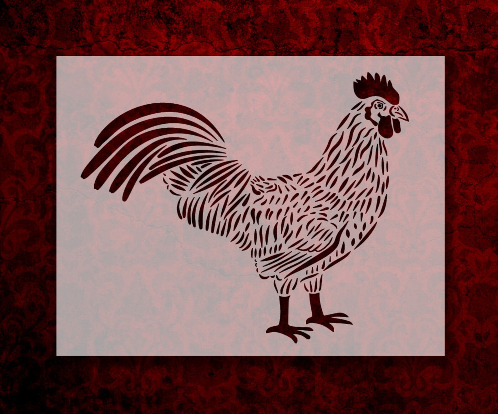 Rooster Chicken Stencil Multiple Sizes FAST FREE SHIPPING | Etsy