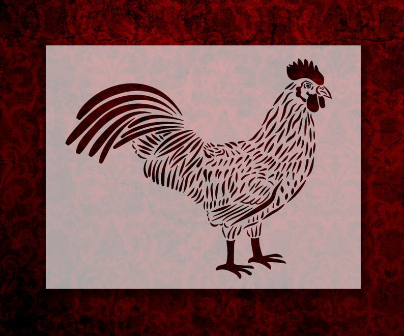 Rooster Chicken Stencil Multiple Sizes FAST FREE SHIPPING - Etsy