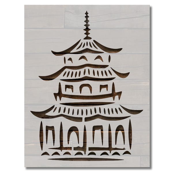 Pagoda Stencil - Etsy