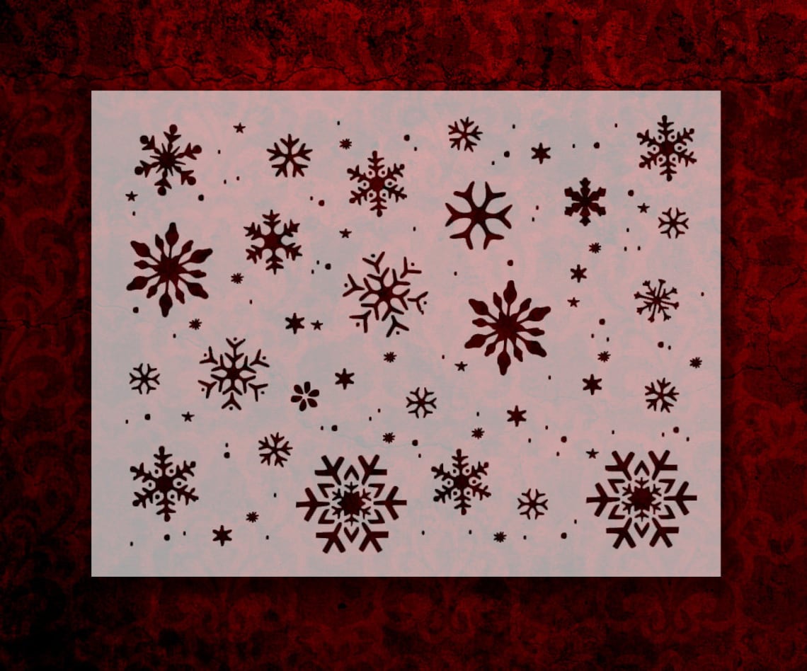 Snowflakes Christmas Snow Stencil Multiple Sizes FAST FREE | Etsy
