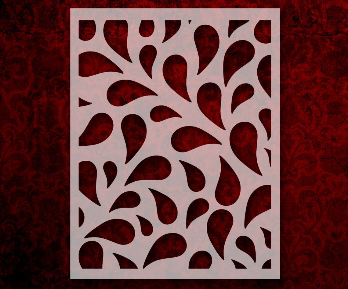 Water Drops Droplets Pattern Stencil Multiple Sizes FAST FREE | Etsy