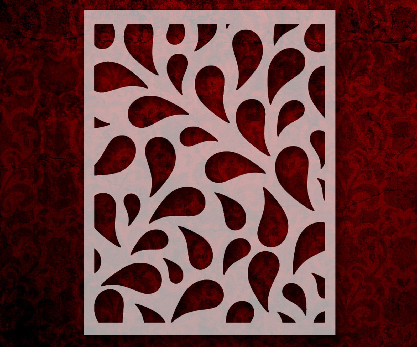 Water Drops Droplets Pattern Stencil Multiple Sizes FAST FREE SHIPPING ...