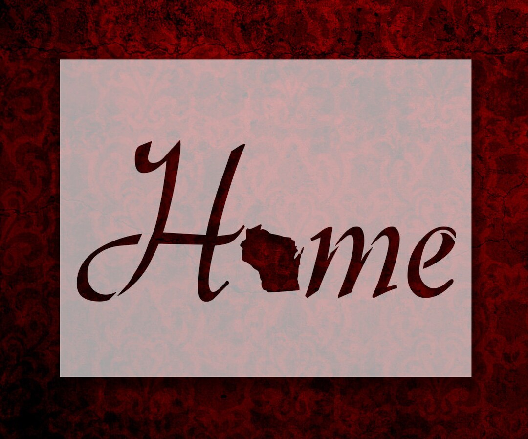 Wisconsin State Home Love Stencil Multiple Sizes FAST FREE - Etsy