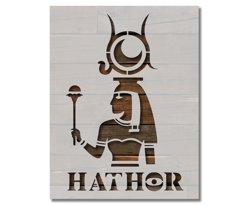 Ancient Egyptian God Hathor Stencil Template Reusable Multiple Sizes ...