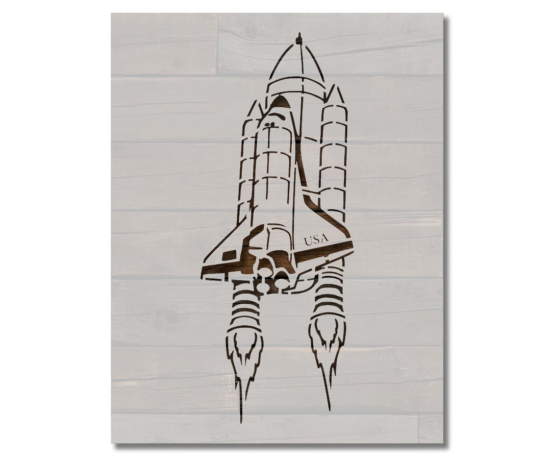 Space Shuttle Rocket Stencil Template Reusable Multiple Sizes for ...