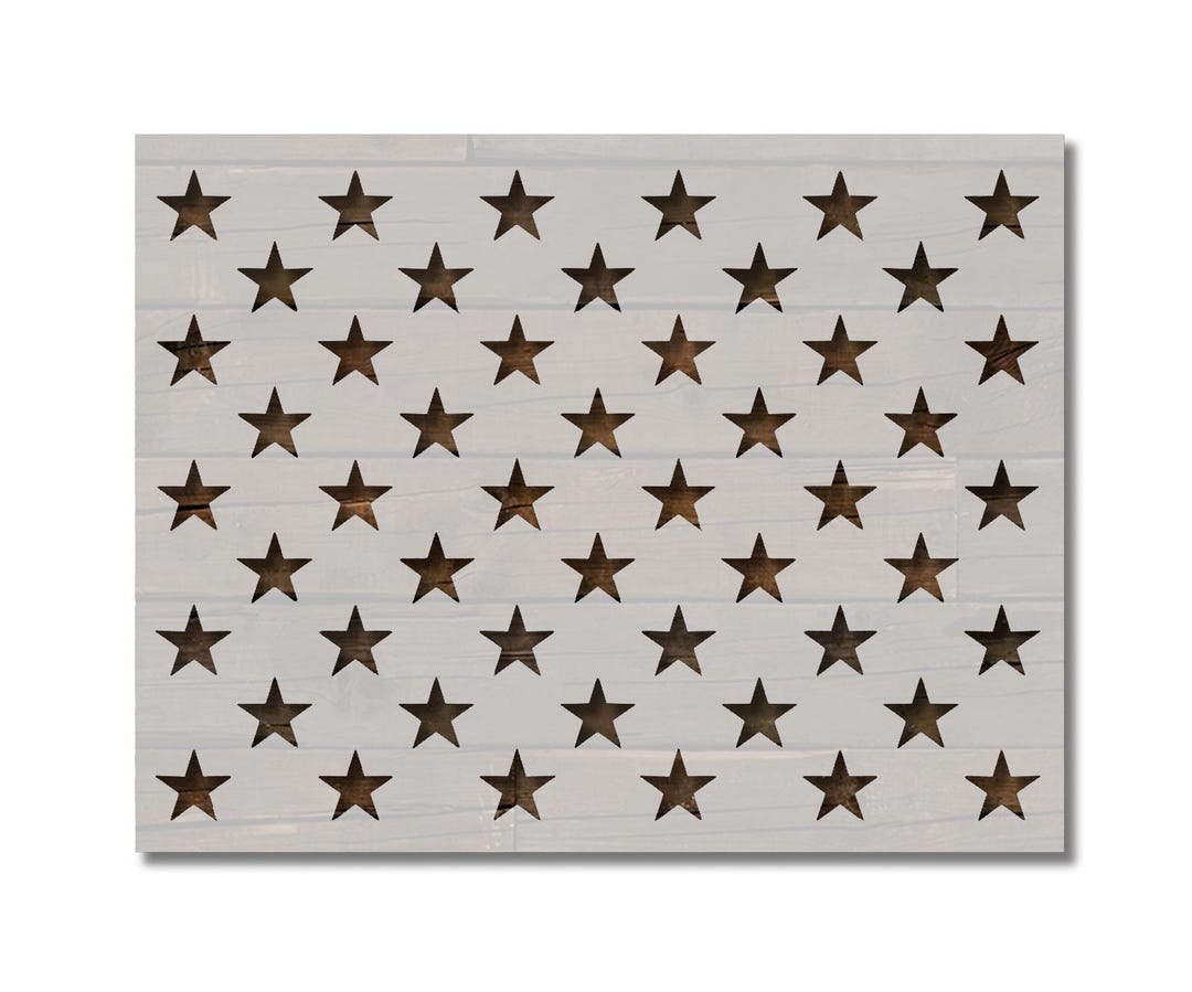 50 Stars Flag Star Pattern Custom Stencil Multiple Sizes Fast Free ...