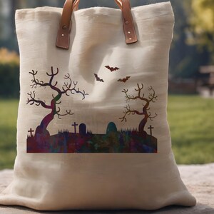 Graveyard Cemetery Halloween Stencil Template Reusable Multiple Sizes ...