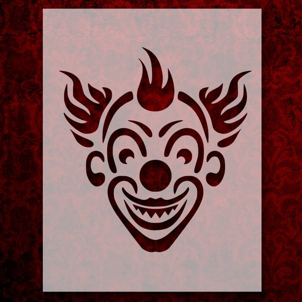 Evil Clown Stencil - Etsy