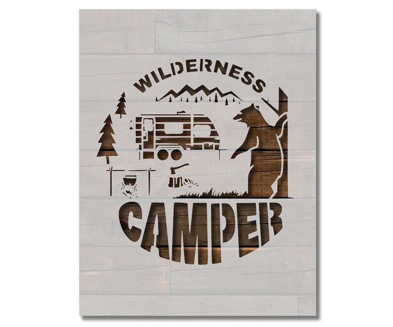 Wilderness Camper RV Stencil Template Reusable Multiple Sizes for ...