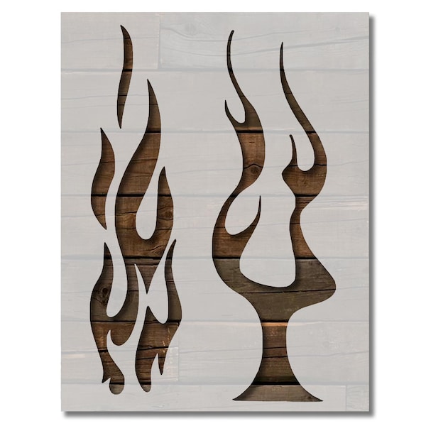 Flame Stencil for Painting - Etsy