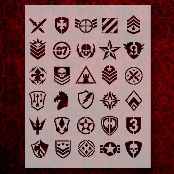 Military Symbols Stencils - Etsy