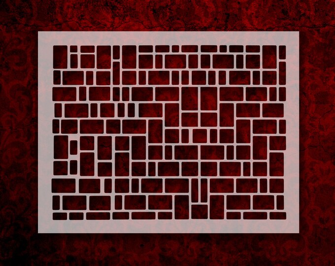 Square Brick Stone Rectangle Pattern Stencil Multiple Sizes FAST FREE ...