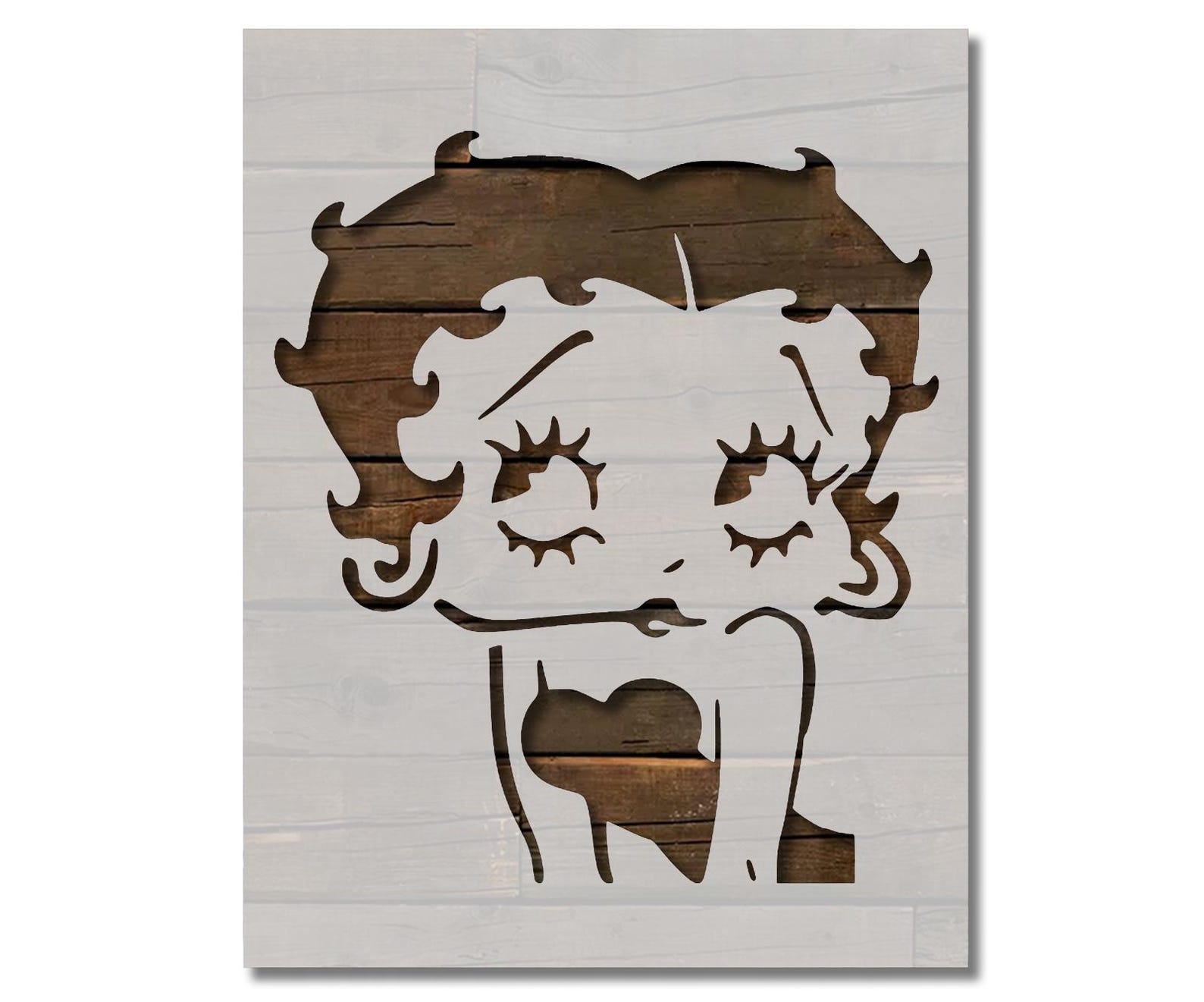 Betty Boop Face Stencil Multiple Sizes FAST FREE SHIPPING (524) - Etsy