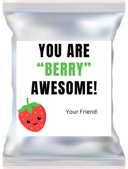 Kids Fruit Snack Valentine | Digital Download | Instant Print - Etsy