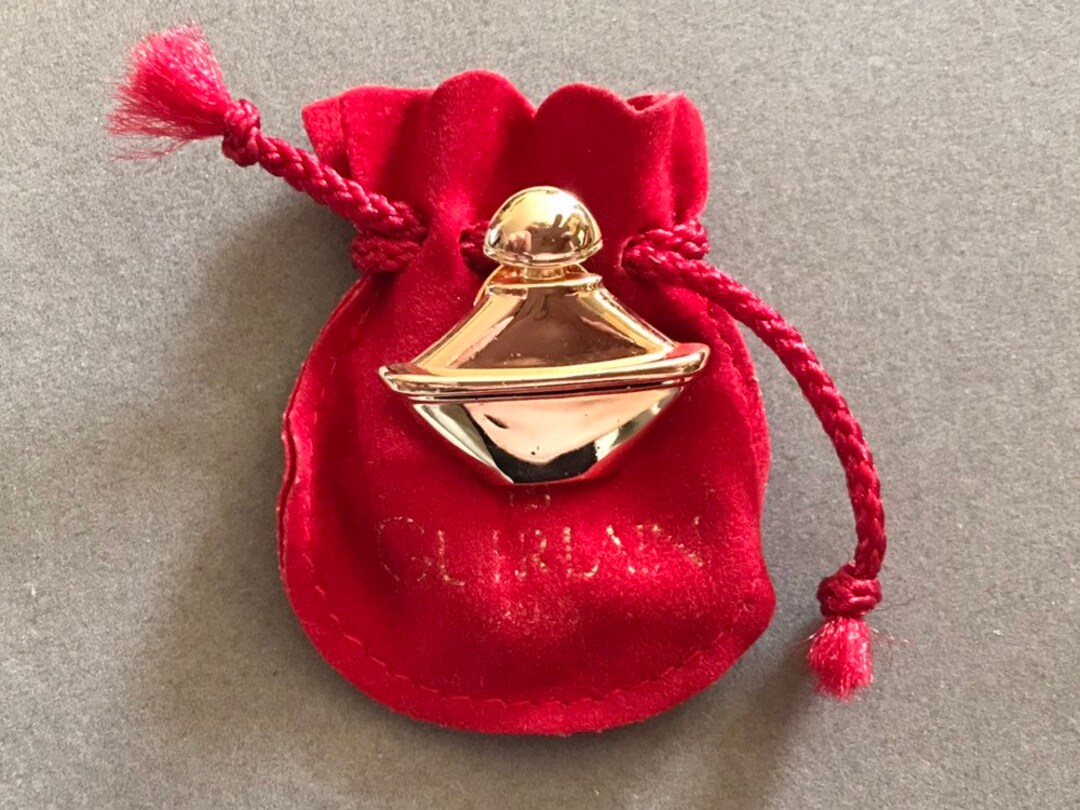 GUERLAIN Samsara Perfume Bottle Lapel Pin, 1980s Vintage Brooch, Gold ...