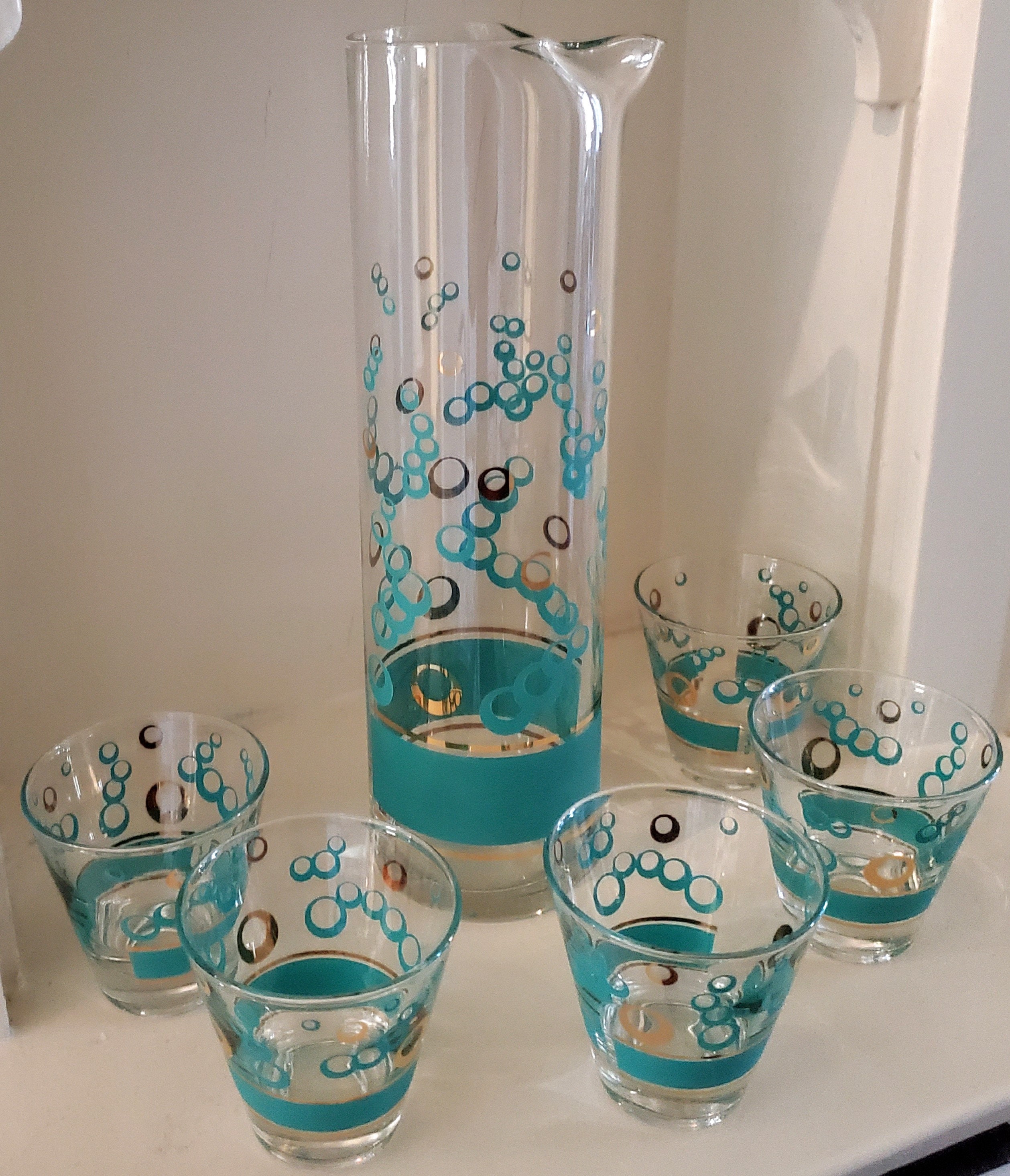 Fred Press Cocktail Pitcher & Glasses - Etsy