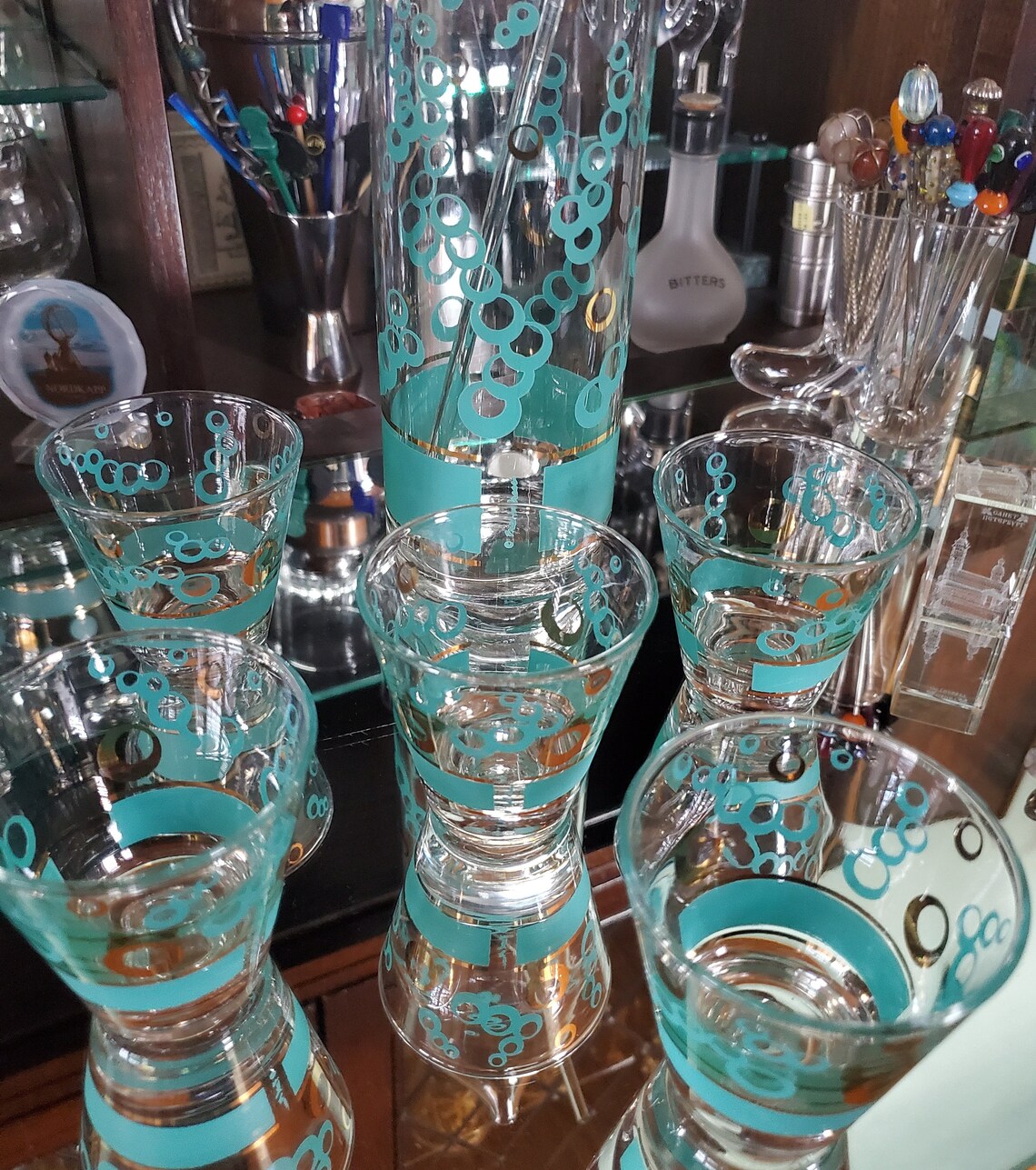 Fred Press Cocktail Pitcher & Glasses - Etsy