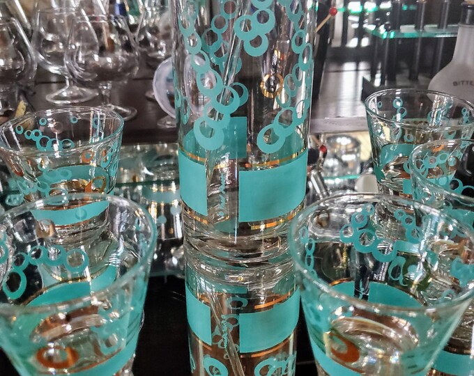 Fred Press Cocktail Pitcher & Glasses - Etsy