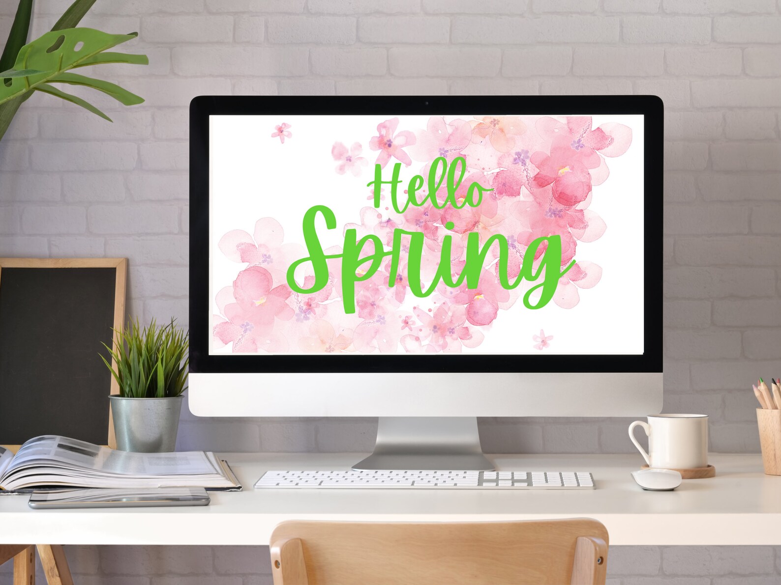 Hello Spring Desktop Wallpaper, Desktop Wallpaper, Desktop Background ...