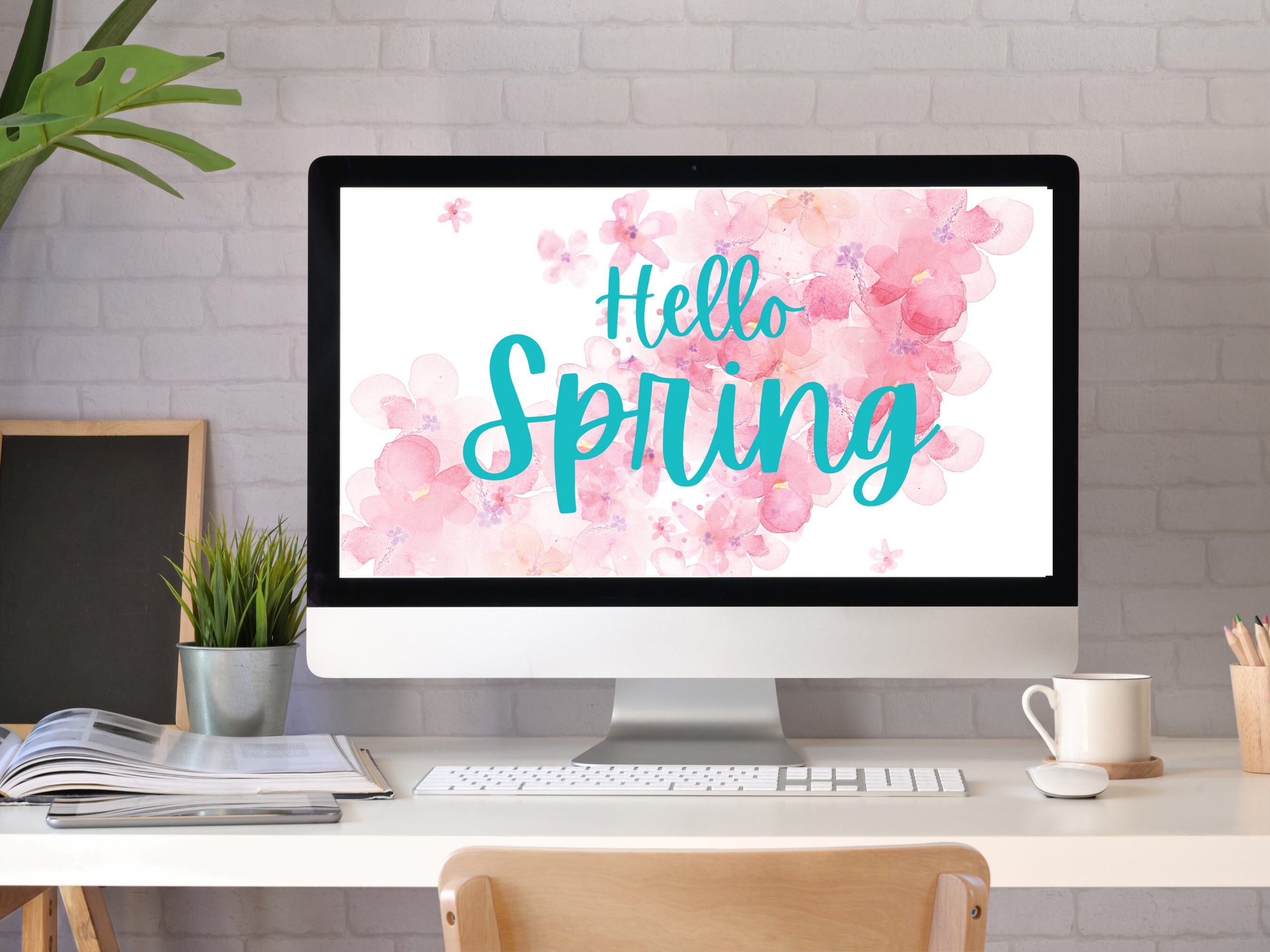 Hello Spring Desktop Wallpaper, Desktop Wallpaper, Desktop Background ...