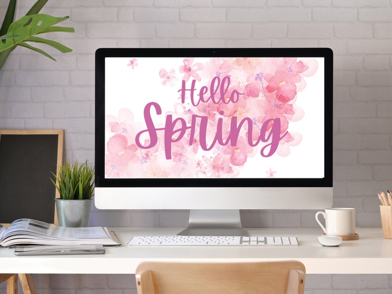 Hello Spring Desktop Wallpaper, Desktop Wallpaper, Desktop Background ...