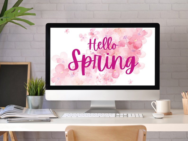 Hello Spring Desktop Wallpaper, Desktop Wallpaper, Desktop Background ...