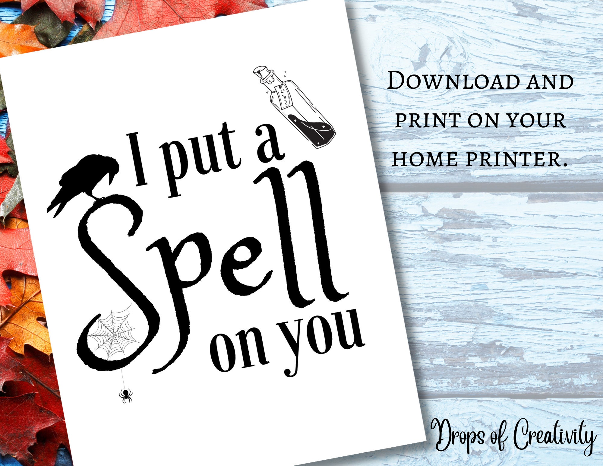 Halloween Wall Art Decor i Put a Spell on You - Etsy