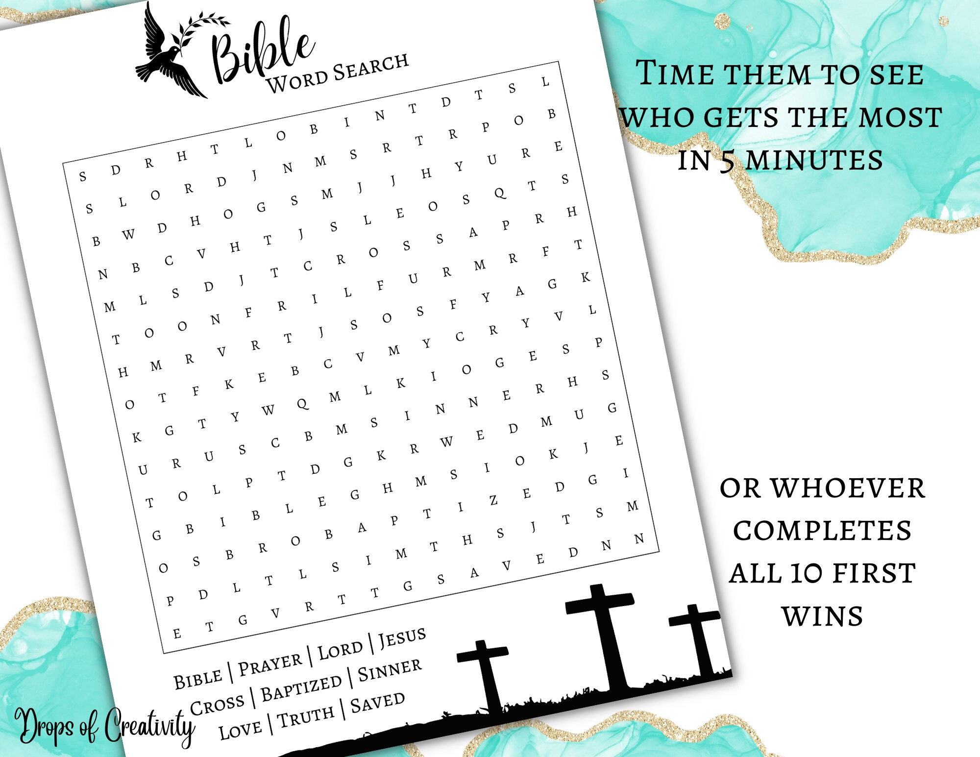 Bible Word Search Printable – Bible Activity Game for Sunday School ...