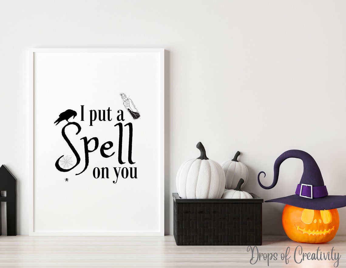 Halloween Wall Art Decor i Put a Spell on You - Etsy