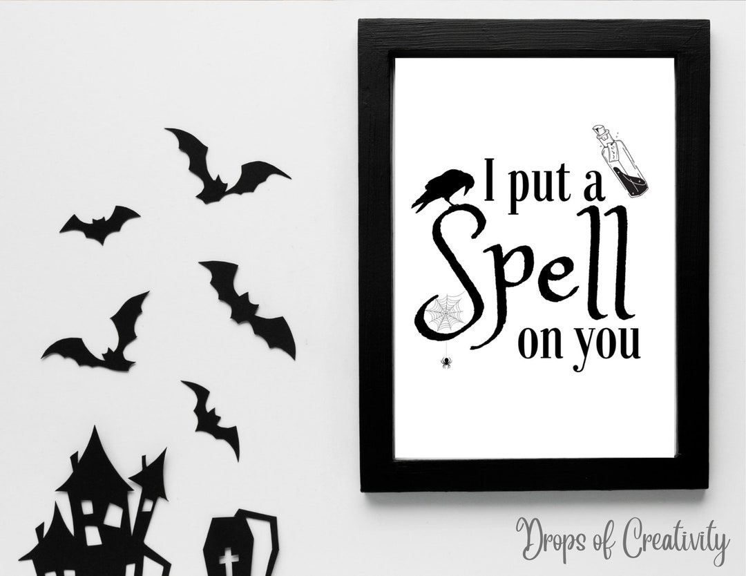 Halloween Wall Art Decor i Put a Spell on You, Halloween Wall Art ...