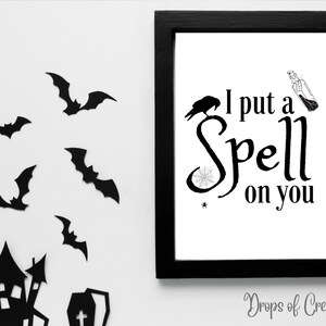 Halloween Wall Art Decor i Put a Spell on You, Halloween Wall Art ...