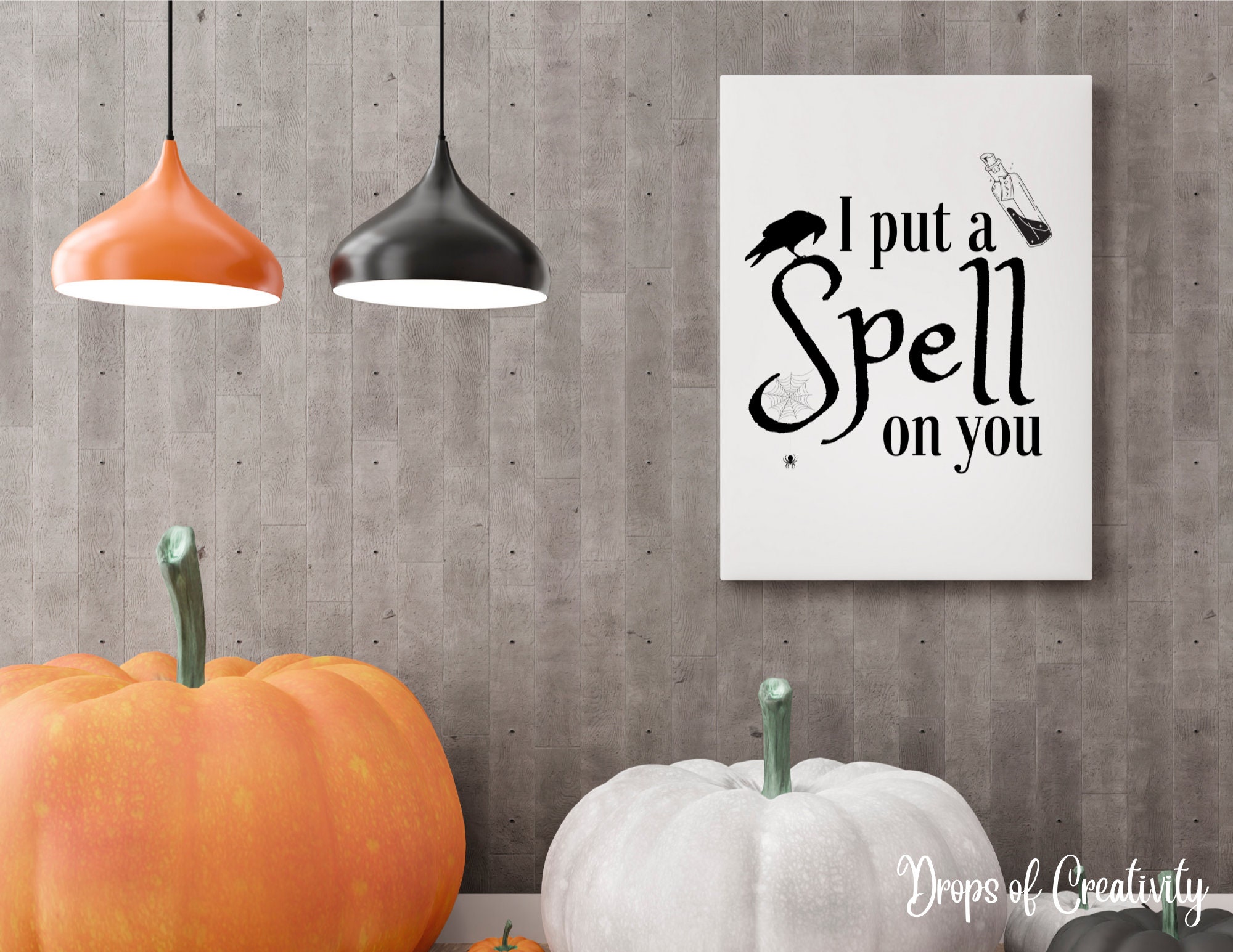 Halloween Wall Art Decor i Put a Spell on You - Etsy