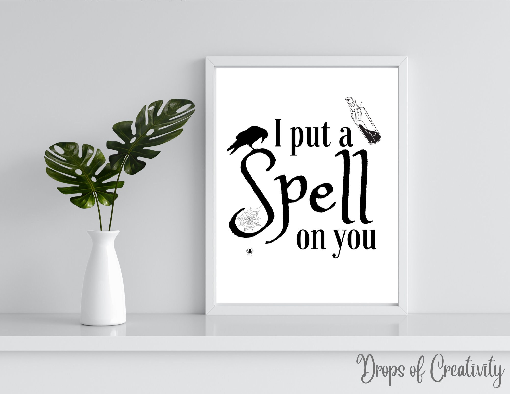 Halloween Wall Art Decor i Put a Spell on You - Etsy