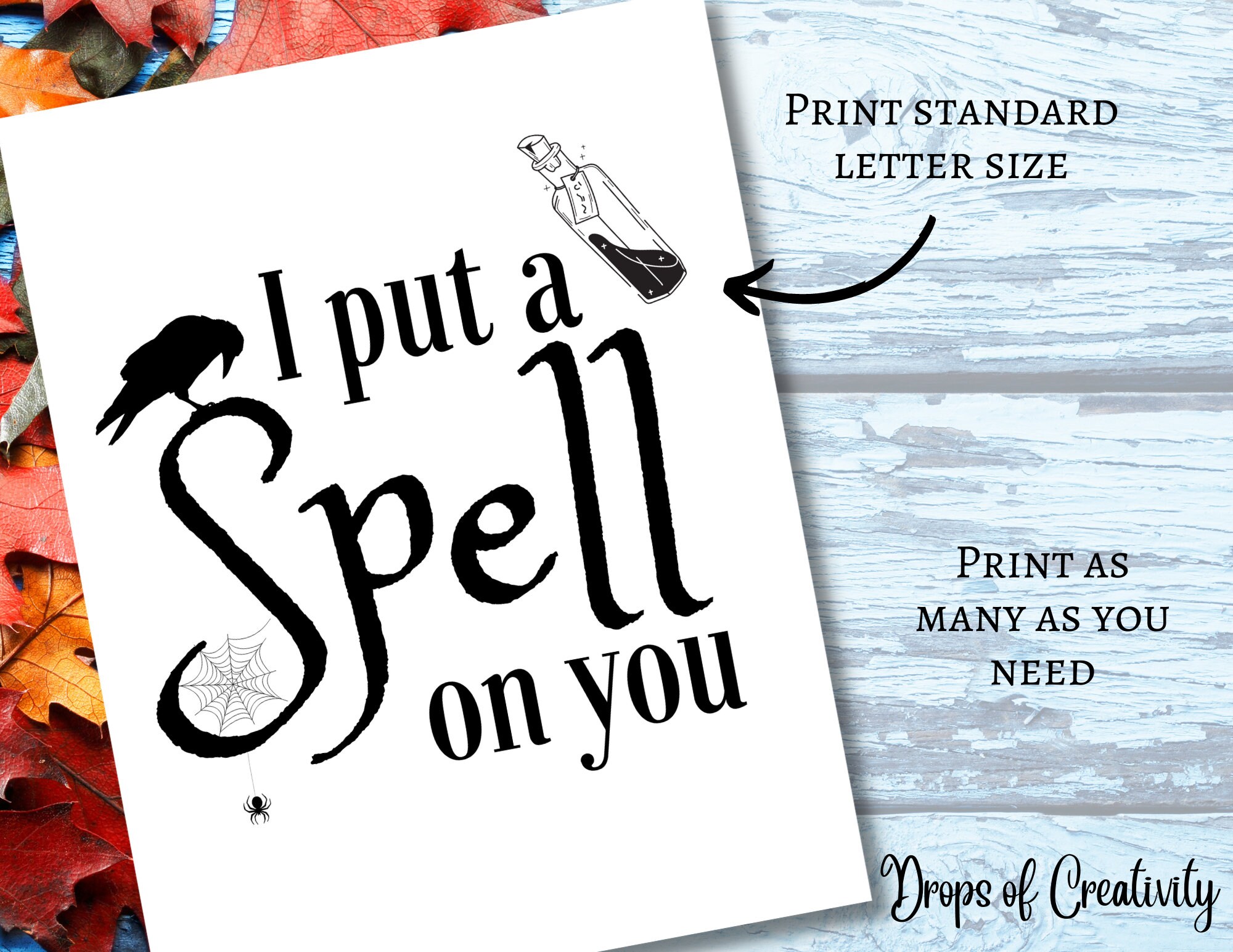 Halloween Wall Art Decor i Put a Spell on You - Etsy