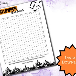 Halloween Word Search Spooktacular - Fun Party Activity - Instant ...