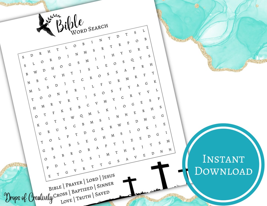 Bible Word Search Activity Game Printable Instant Download - Etsy