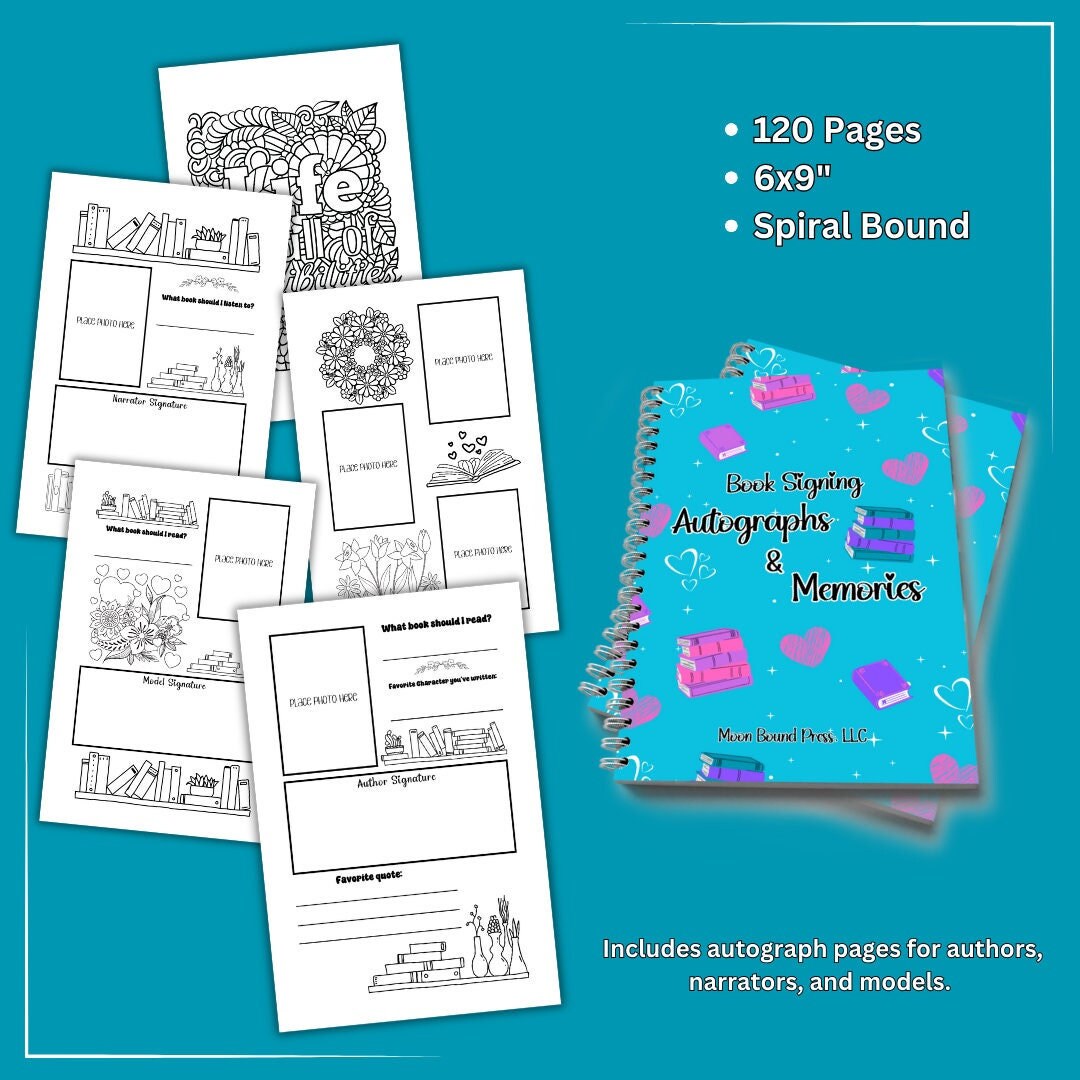 Book Event Memory Book Book Signing Book Autograph Book Memory Book for ...