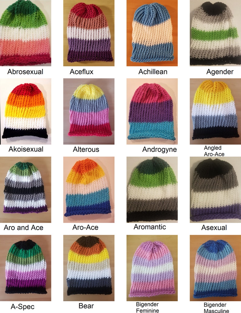 Handmade Reversible Knitted Pride Beanie Hat LGBTQ Pride - Etsy Australia