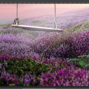 Swing on Tree Scene Premade Backdrop Digital Download - Etsy