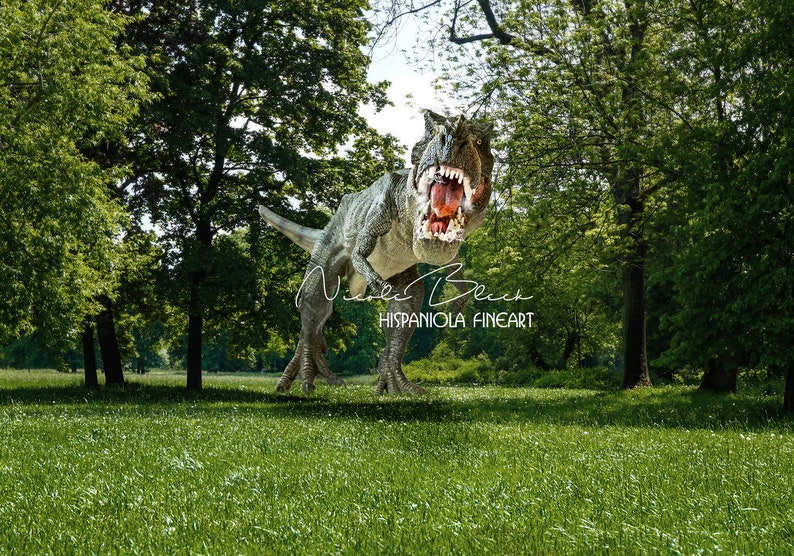 Dinosaur Chase Digital Backdrop Tyrannosaurus Rex Scene - Etsy