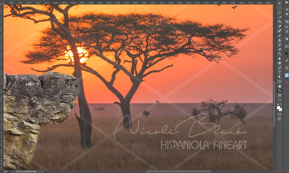 Africa Backdrop Sunset Scene Digital Digital Background - Etsy