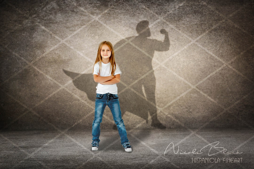 Superhero Shadow Backdrop Hero Composite Digital Download Background ...