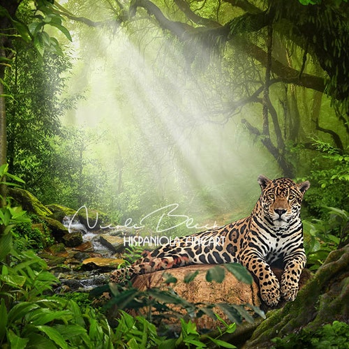 Jungle Backdrop Premade Backdrop Wild Animal Photo Photo - Etsy