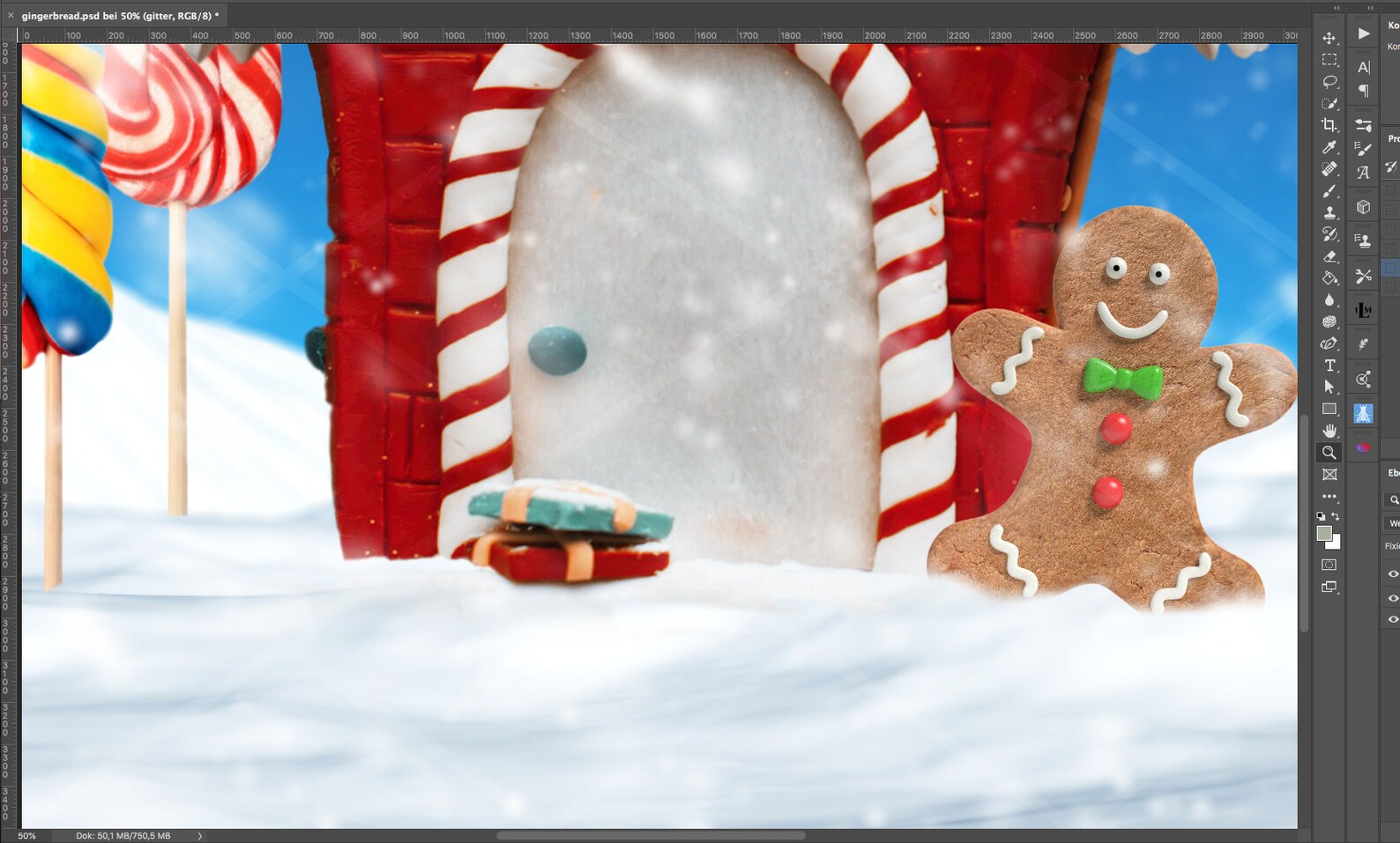 Christmas Gingerbread Backdrop House Digital Backdrop | Etsy