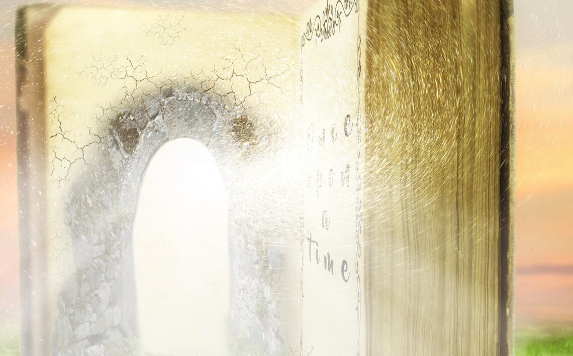 Once Upon a Time Open Book Scene Premade Backdrop - Etsy