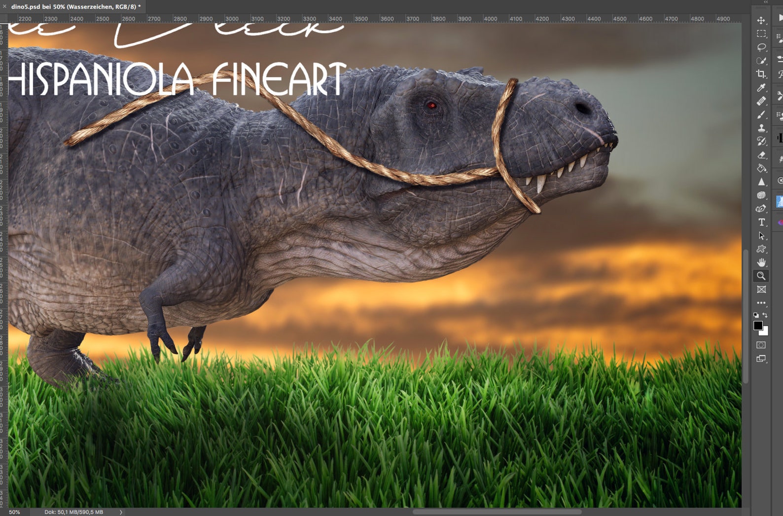 T-rex Dinosaur Scene Digital Premade Backdrop Dinosaur | Etsy