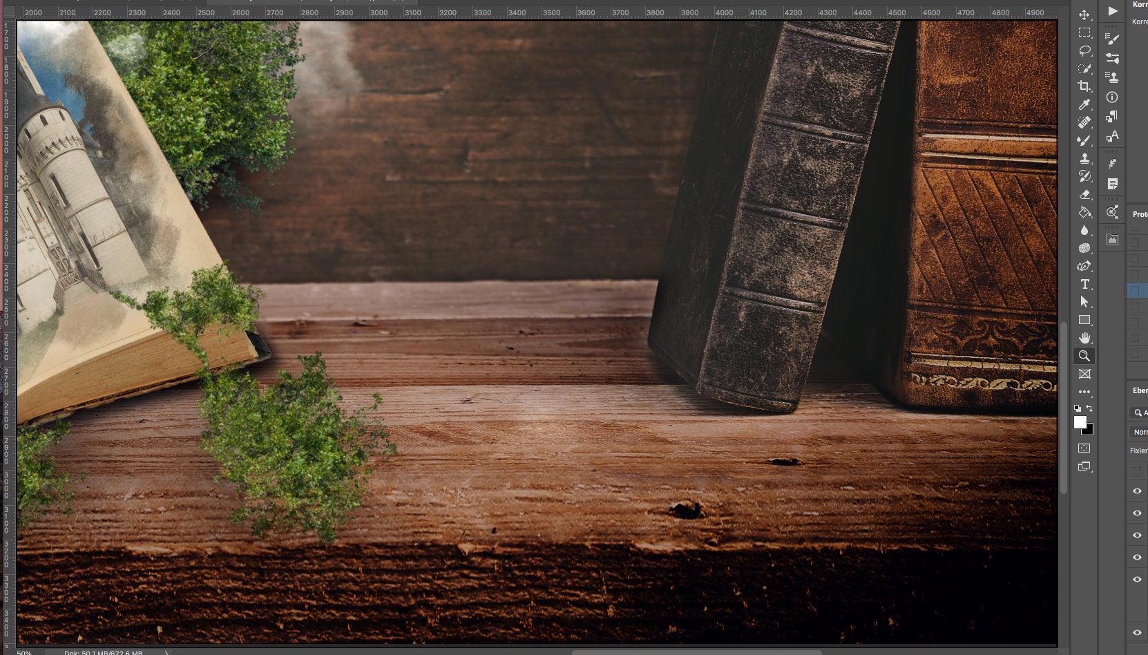 Open Book Backdrop Digital Once Upon a Time Scene Premade - Etsy