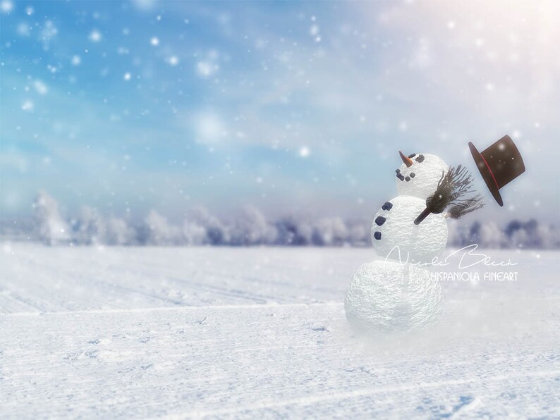 Dancing Snowman Scene Snowman Backdrop Christmas Backdrop - Etsy